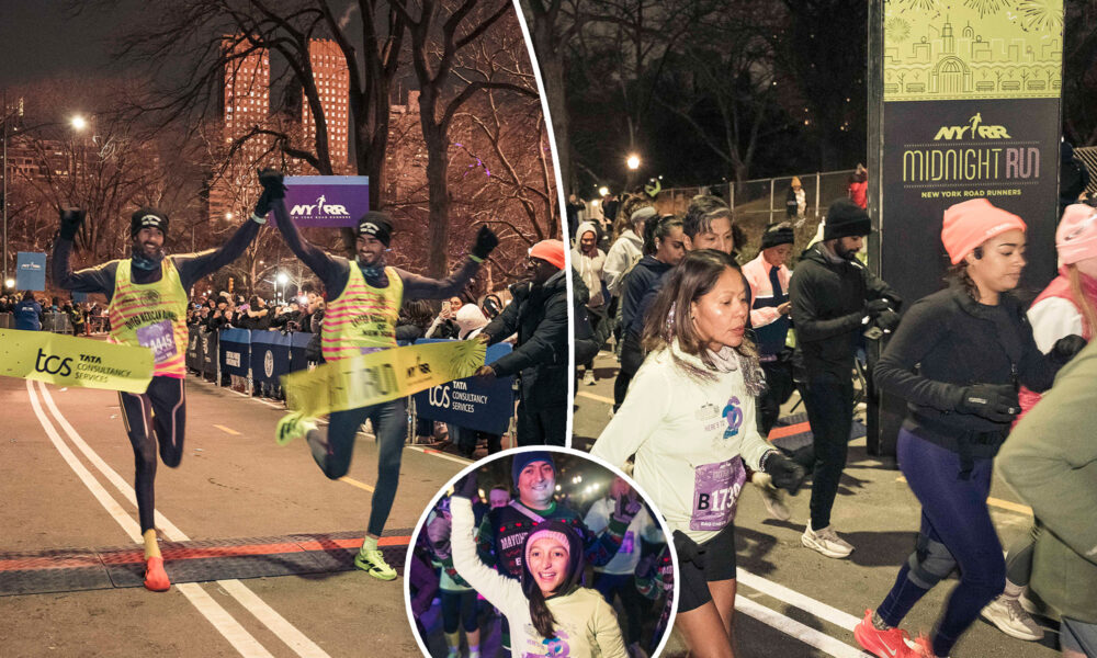 Thousands Race into 2026 at New York's Midnight Run in Central Park